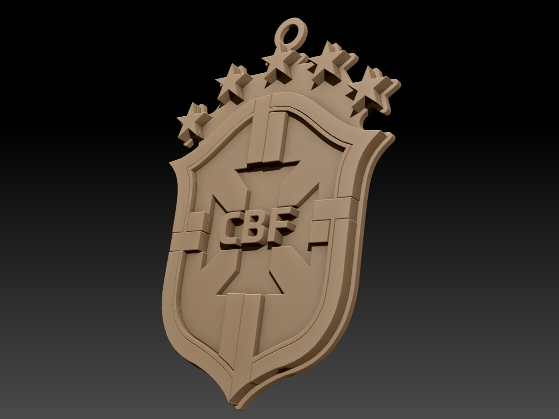 Brazil National Team Keychain Color Printable and renderable - 3D Model ...