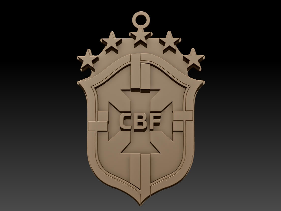 Brazil National Team Keychain Color Printable and renderable - 3D Model ...