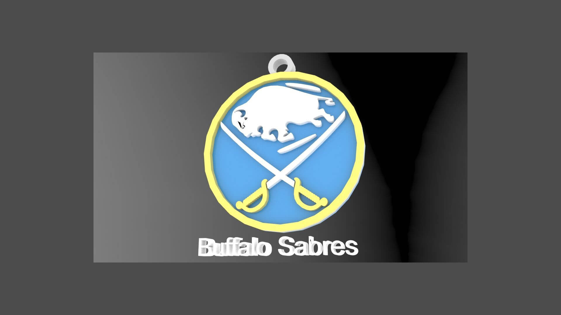 Buffalo Sabers Logo Shield Printable and Renderable Keychan - 3D Print ...