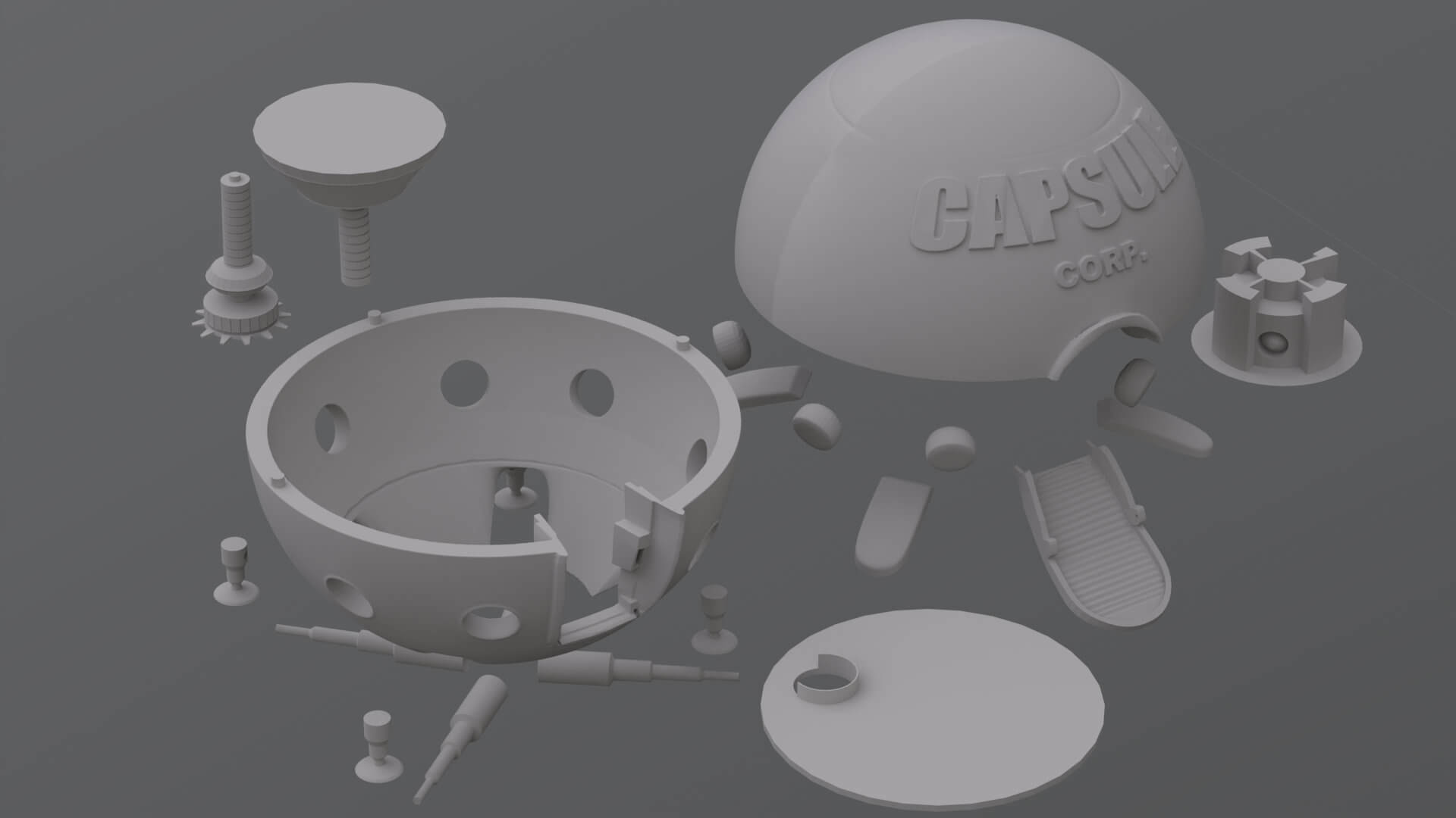 Capsule Corporation Spaceship Printable - 3D Model by danyelon