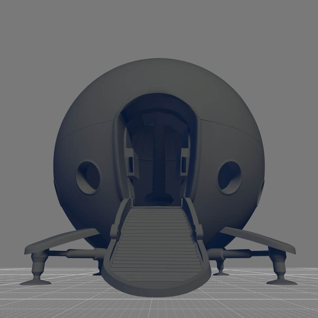 Capsule Corporation Spaceship Printable - 3D Model by danyelon