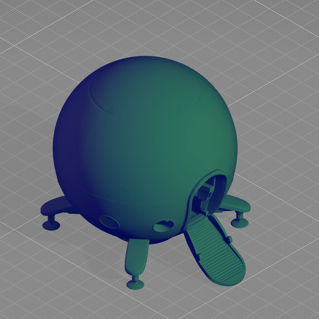 Capsule Corporation Spaceship Printable - 3D Model by danyelon