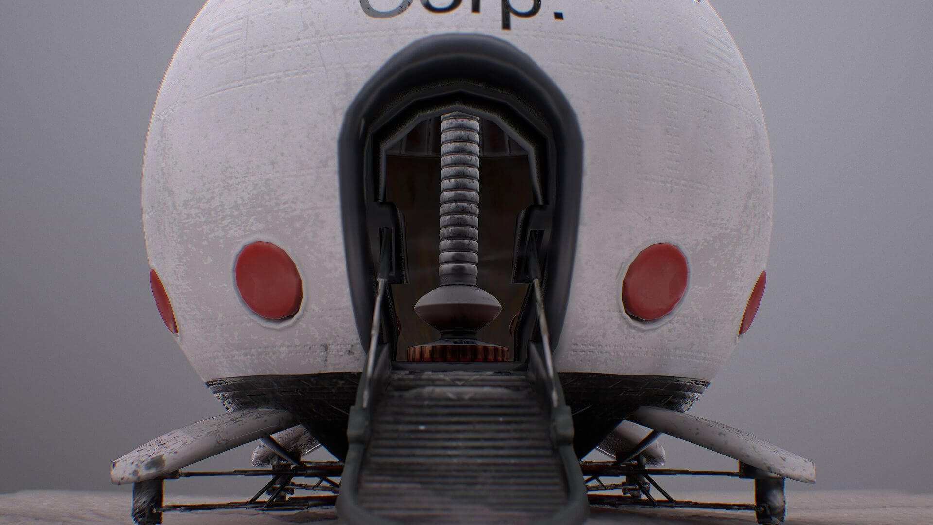 Capsule Corporation Spaceship Renderable - 3D Model by danyelon