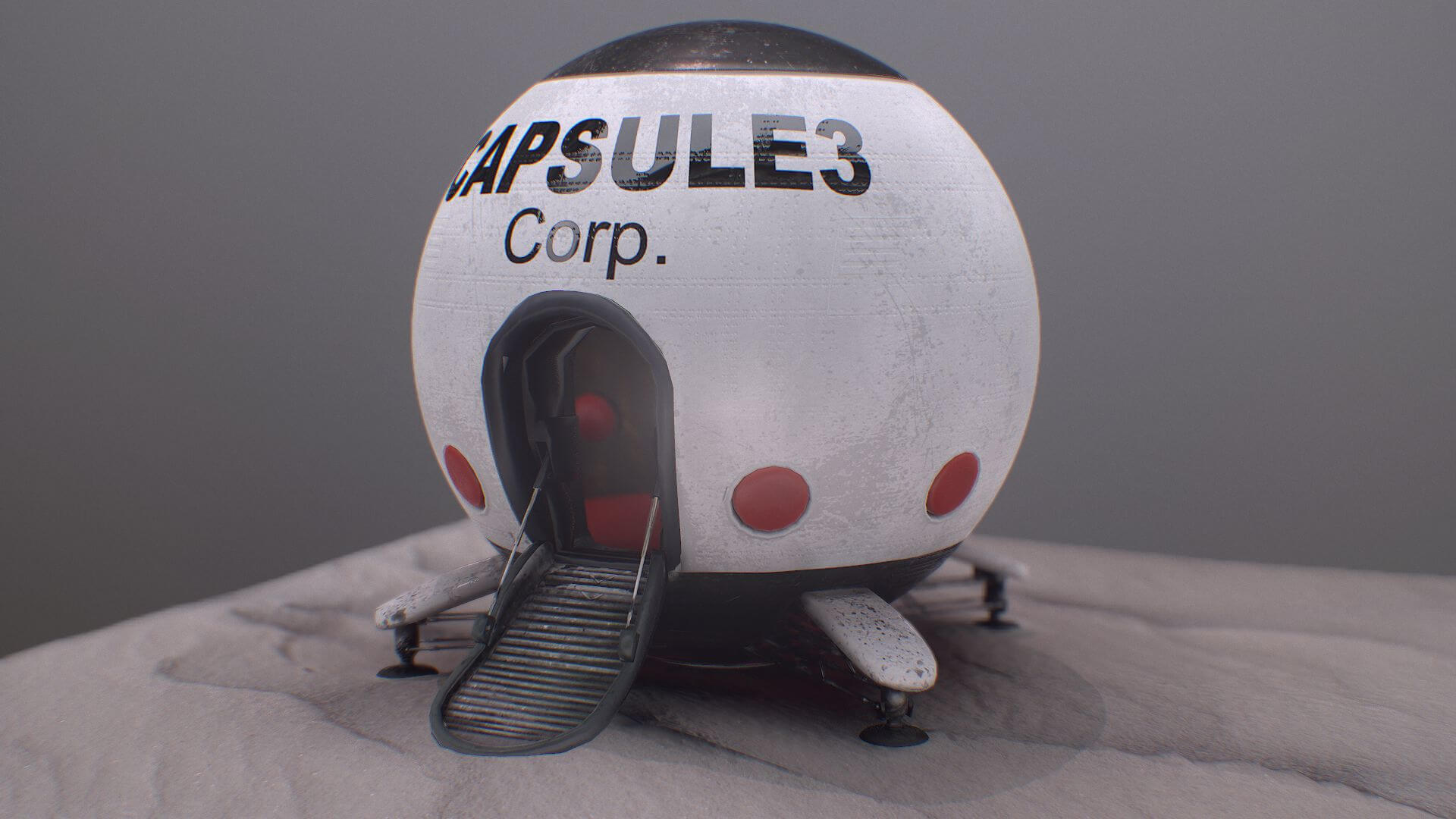 Capsule Corporation Spaceship Renderable - 3D Model by danyelon