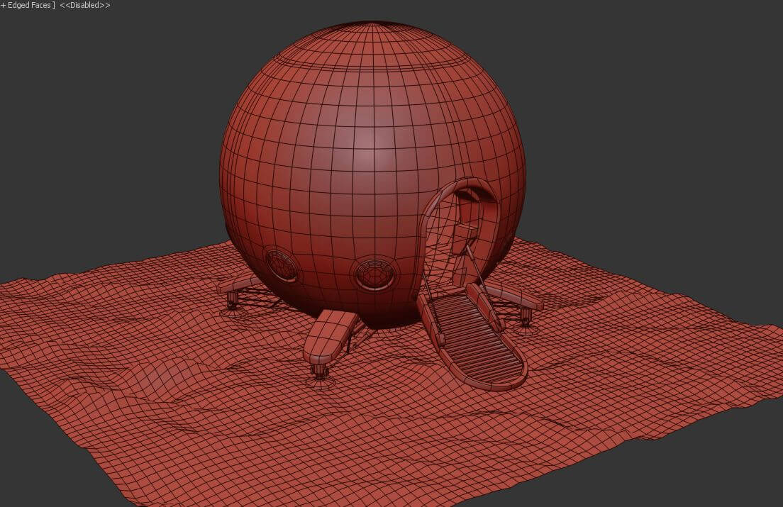 Capsule Corporation Spaceship Renderable - 3D Model by danyelon