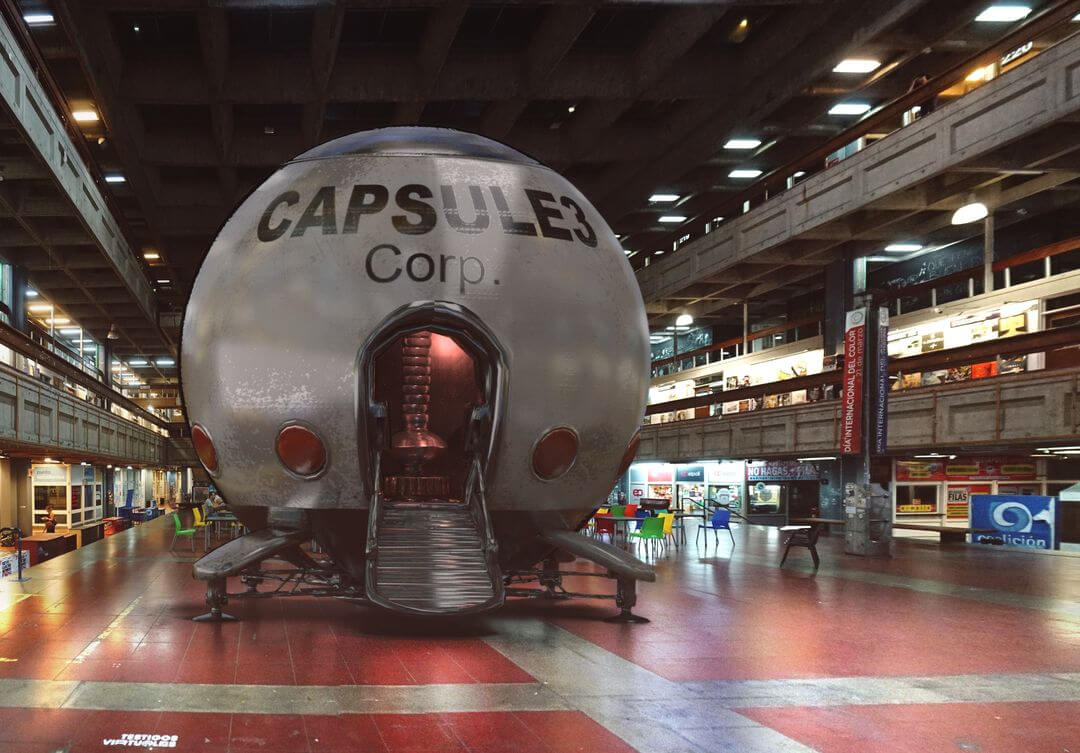 Capsule Corporation Spaceship Renderable - 3D Model by danyelon