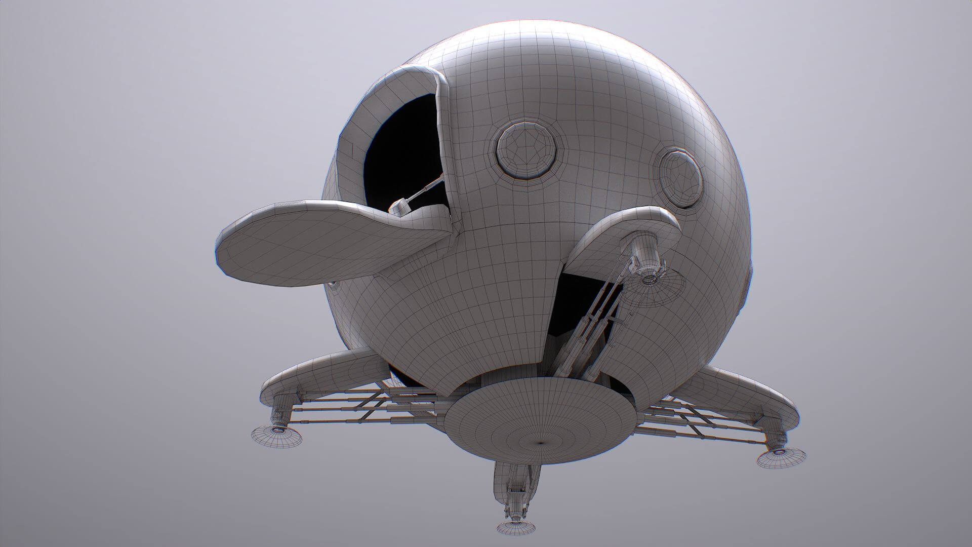 Capsule Corporation Spaceship Renderable - 3D Model by danyelon