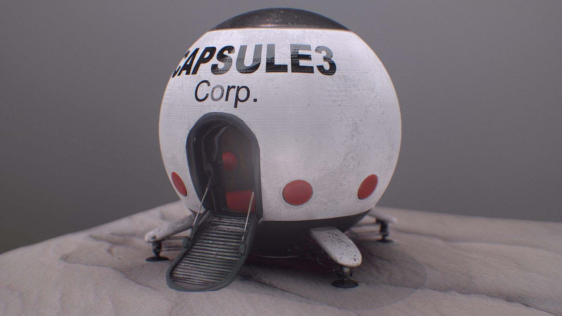 Capsule Corporation Spaceship Renderable - 3D Model by danyelon