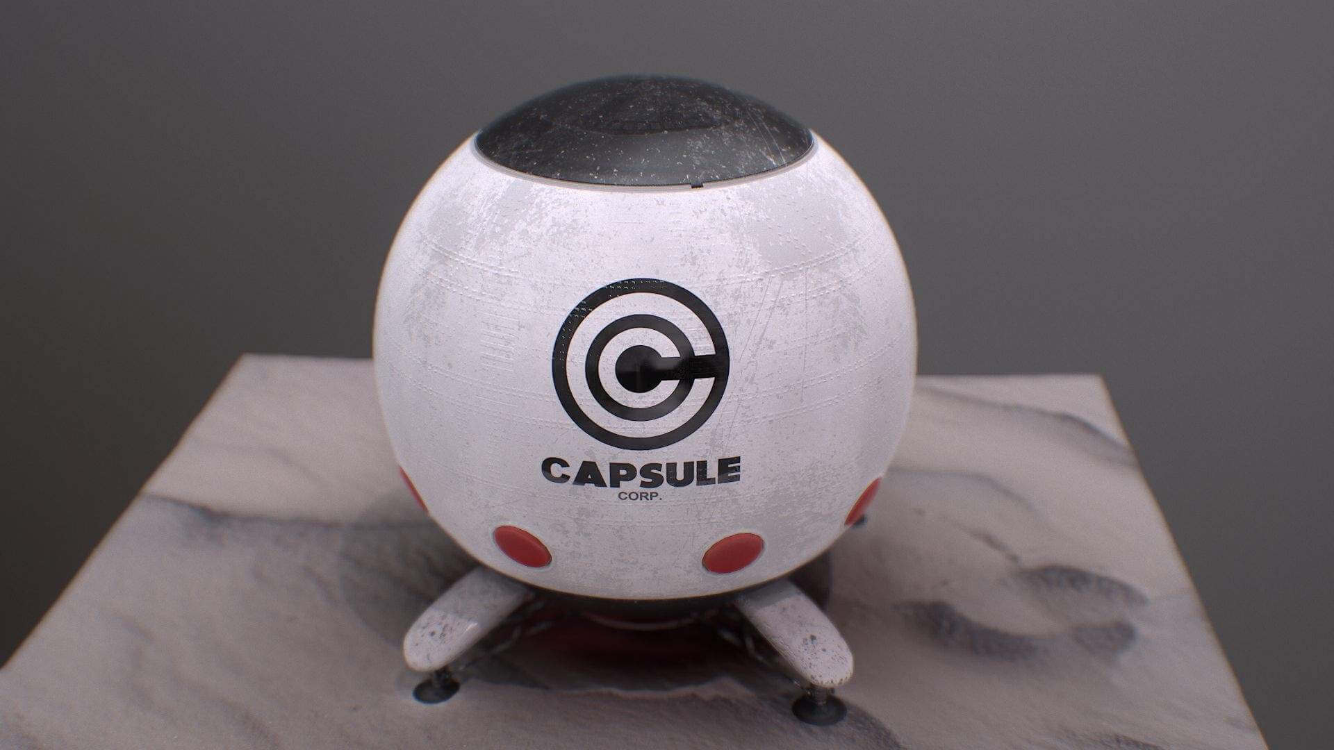 Capsule Corporation Spaceship Renderable - 3D Model by danyelon