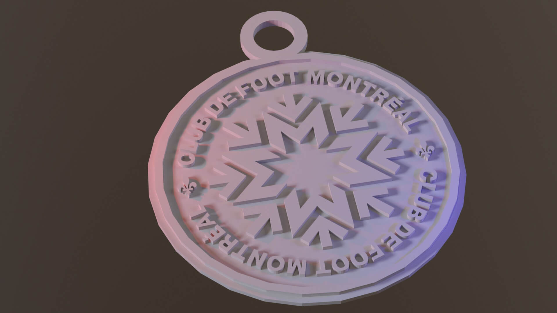 CF Montreal Logo Keychan Printable - 3D Print Model by danyelon