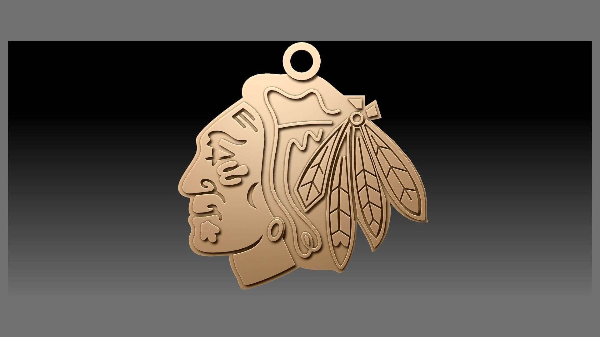 Chicago Blackhawks Logo Shield Printable and Renderable Keyc - 3D Model ...