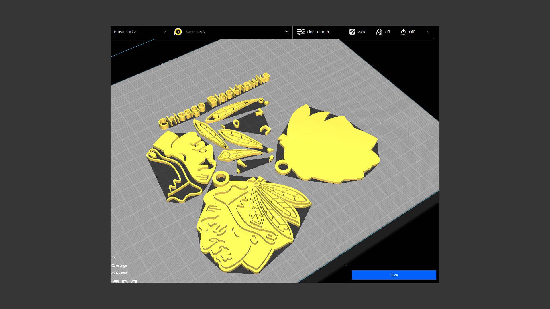 Chicago Blackhawks Logo Shield Printable and Renderable Keyc - 3D Print ...