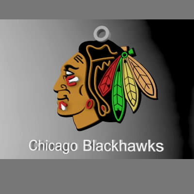 Chicago Blackhawks Logo Shield Printable and Renderable Keyc - 3D Model ...