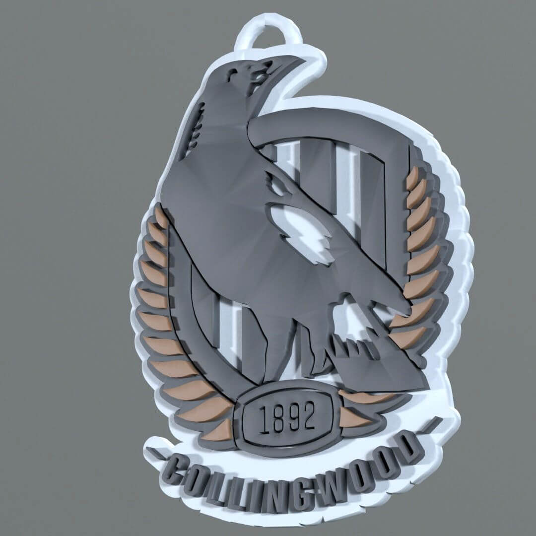 Collingwood Printable and Renderable Badge - 3D Model by danyelon