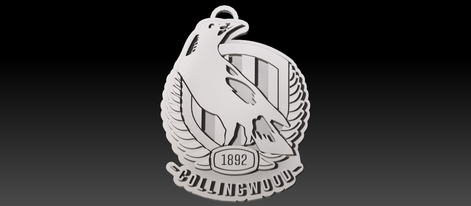Collingwood Printable and Renderable Badge - 3D Model by danyelon