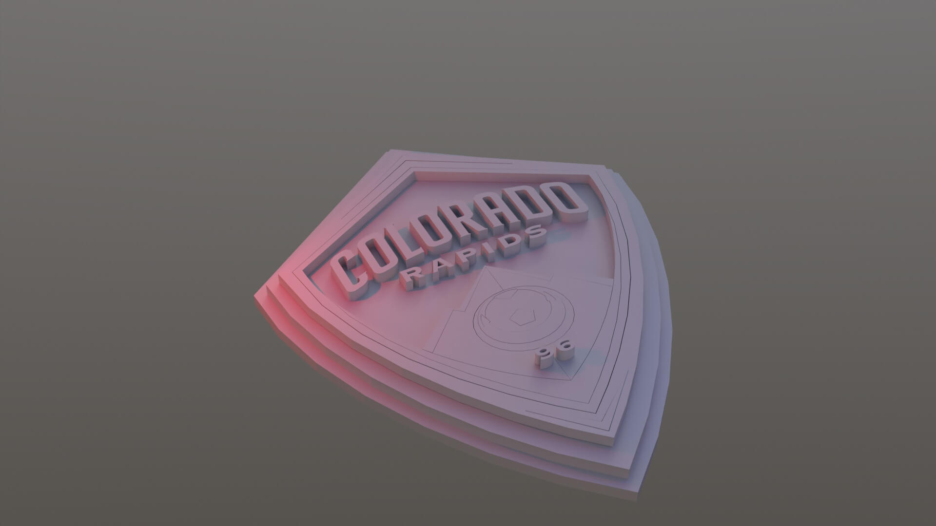 Colorado Rapids Logo Keychan Printable and Renderable - 3D Print Model ...