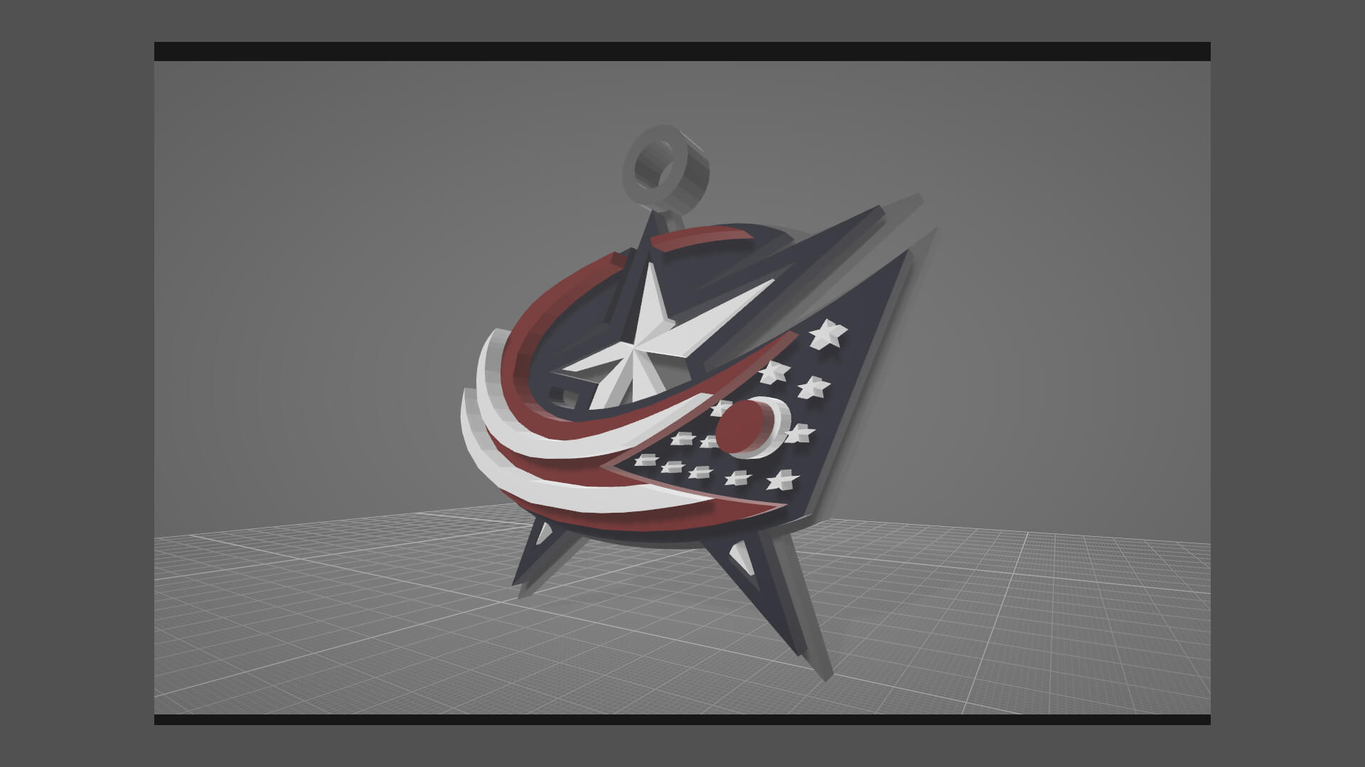 Columbus Blue Jackets Logo Shield Printable and Renderable K - 3D Print ...