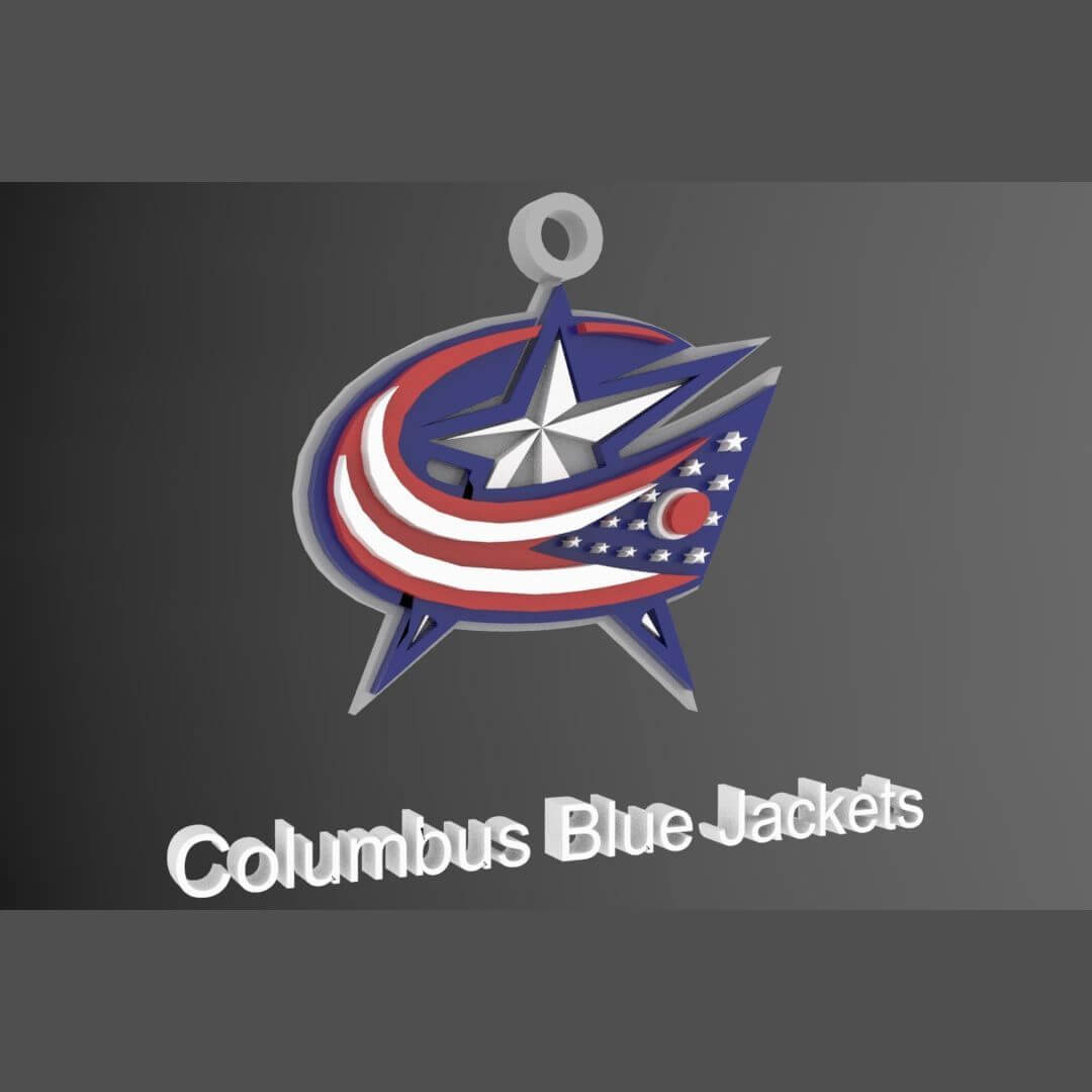 Columbus Blue Jackets Logo Shield Printable and Renderable K - 3D Print ...
