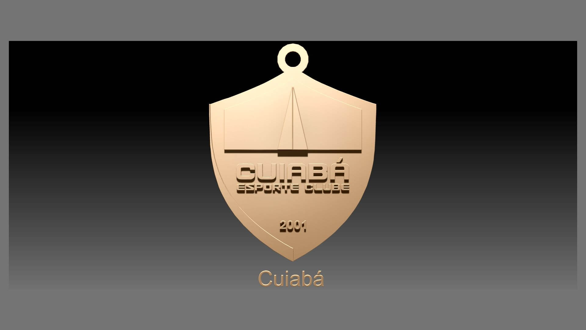 Cuiaba Logo Printable and Renderable Logo Shields Keychan - 3D Print ...