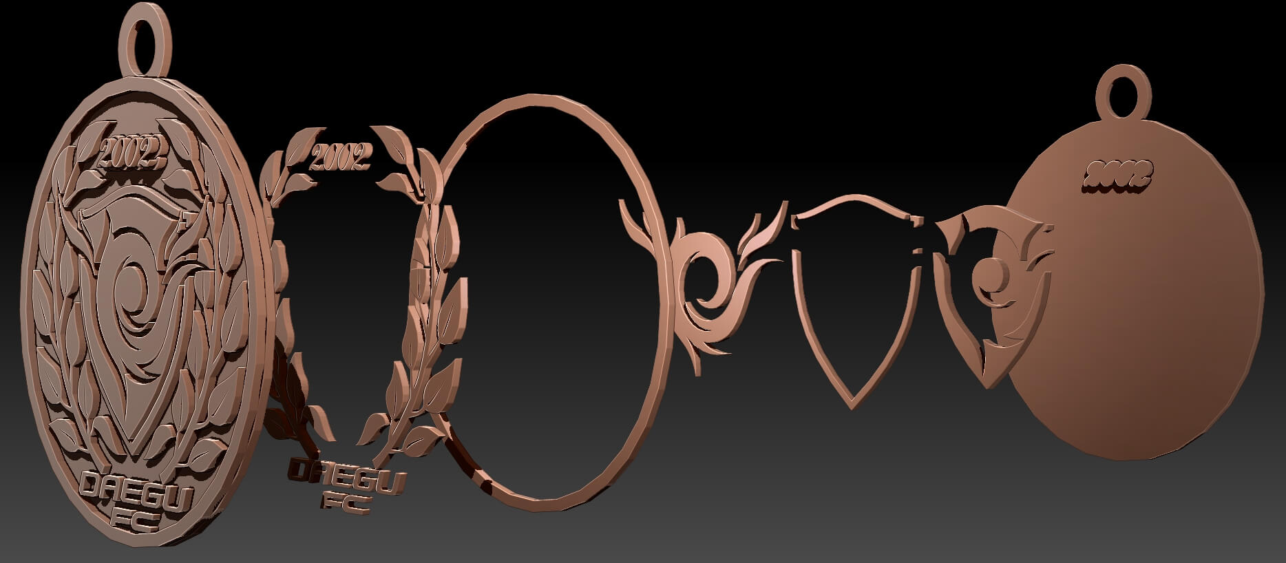 Daegu Logo Teams Printable and Renderable - 3D Print Model by danyelon