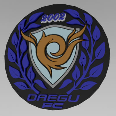 Daegu Logo Teams Printable and Renderable - 3D Print Model by danyelon