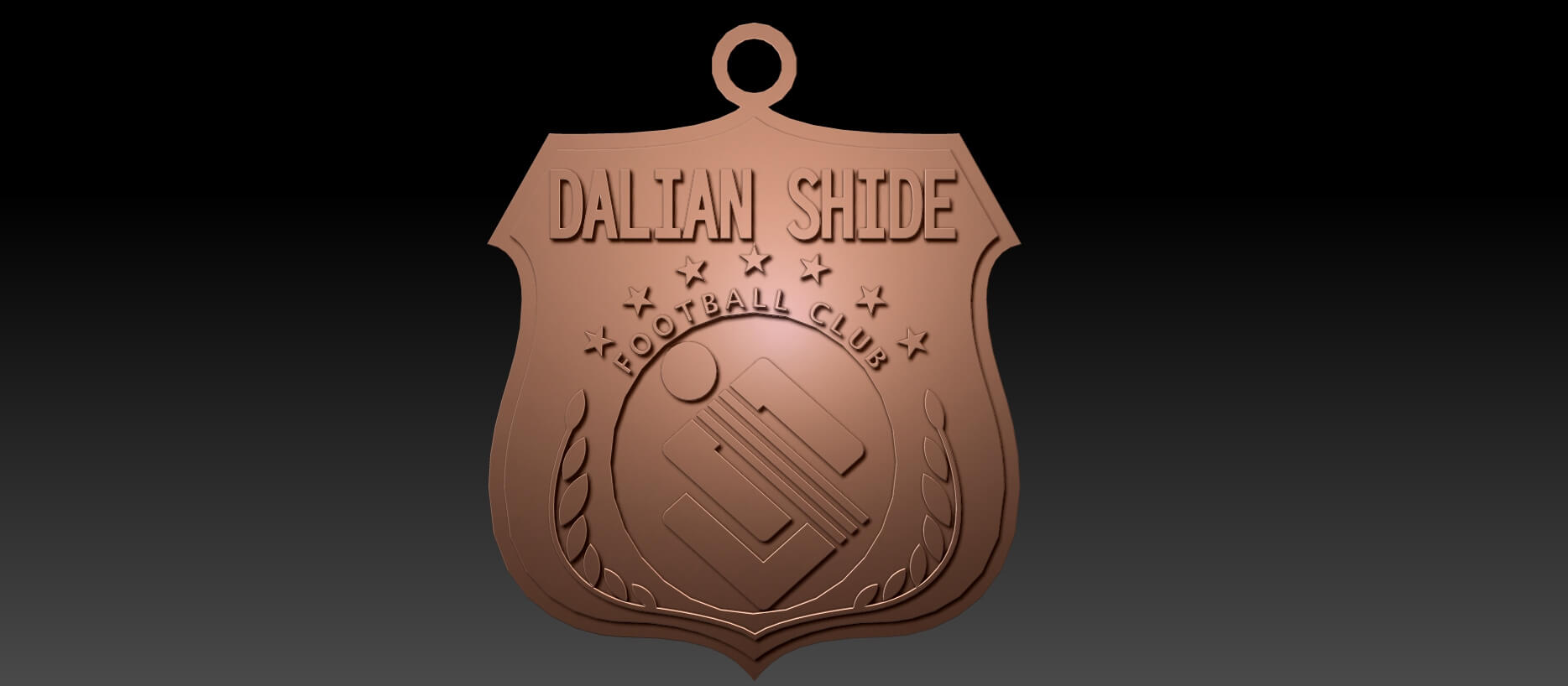 Dalian Shide F.c Logo Team Printable and PBR - 3D Model by danyelon