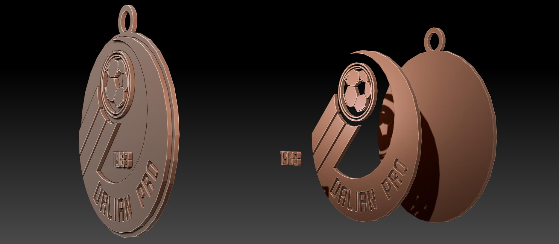 Dalian Pro Aerbin F.c Logo Team Printable and PBR - 3D Model by danyelon