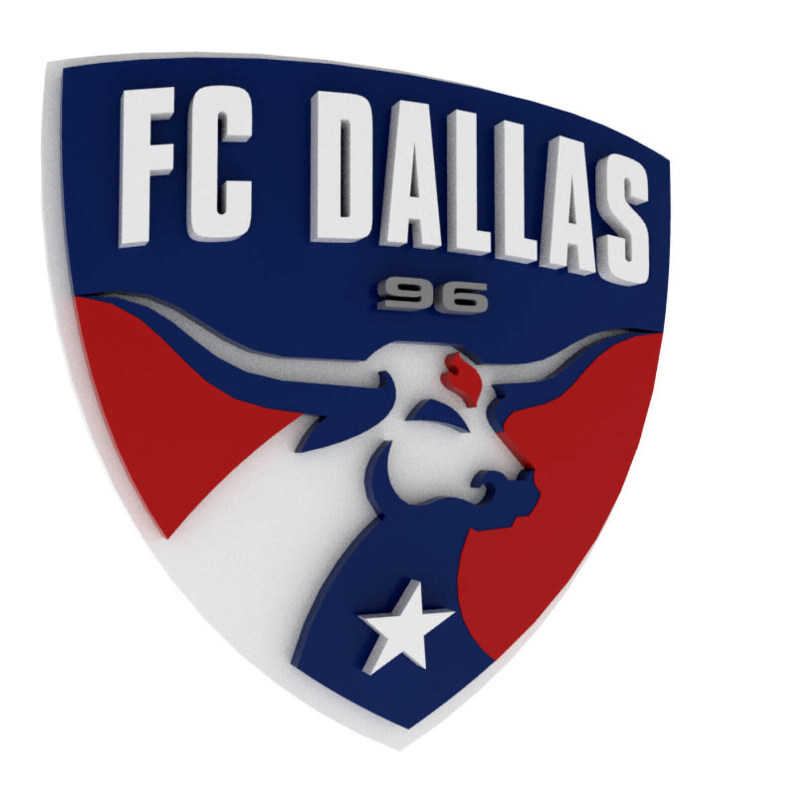 Mls Dallas FC Logo Keychan Printable - 3D Print Model by danyelon