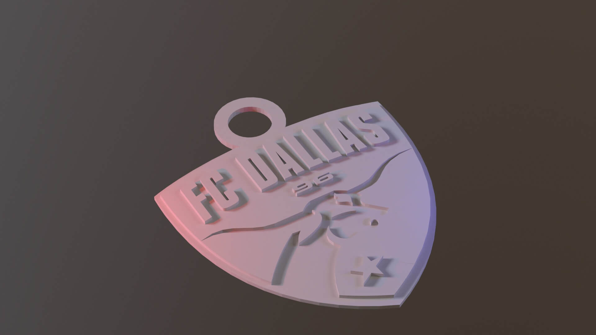 Mls Dallas FC Logo Keychan Printable - 3D Print Model by danyelon