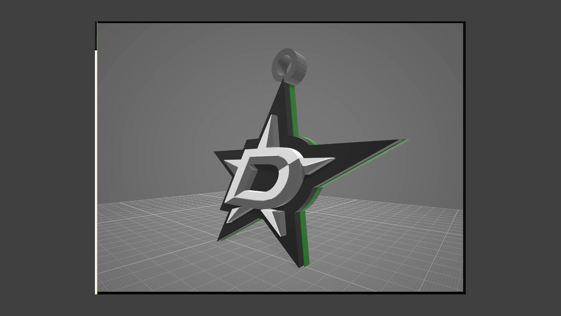 Dallas Stars Logo Shield Printable and Renderable Keychan - 3D Print ...