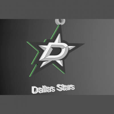 Dallas Stars Logo Shield Printable and Renderable Keychan - 3D Print ...