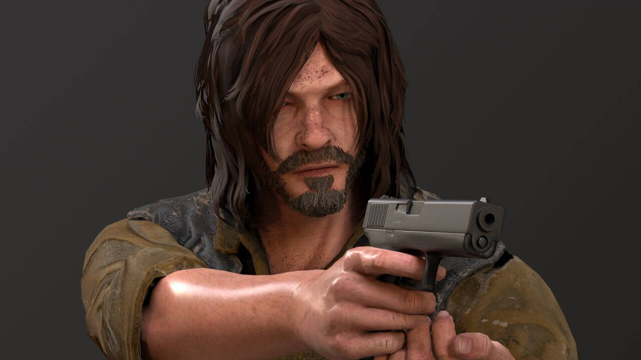 Daryl Dixon Renderable PBR Game Ready - 3D Model by danyelon