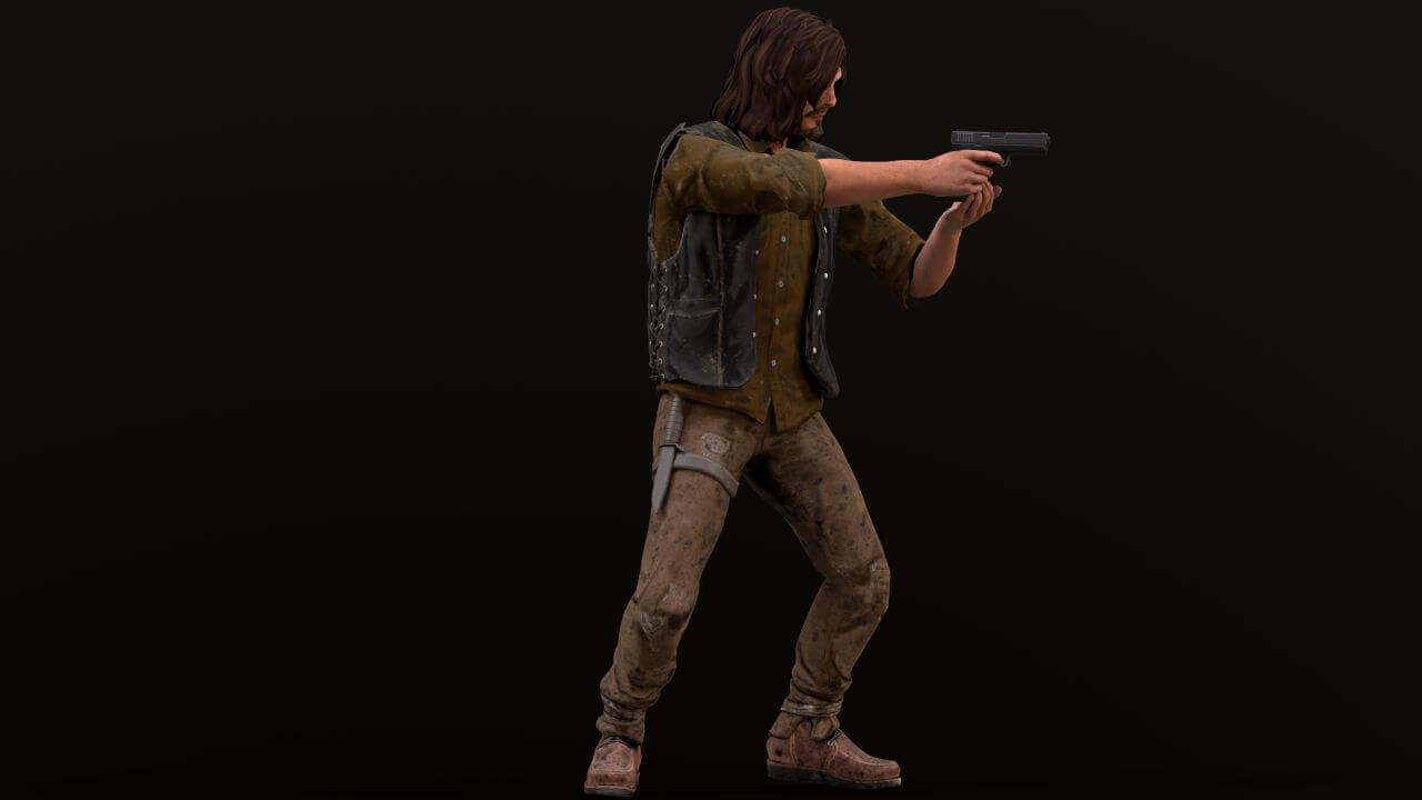 Daryl Dixon Renderable PBR Game Ready - 3D Model by danyelon