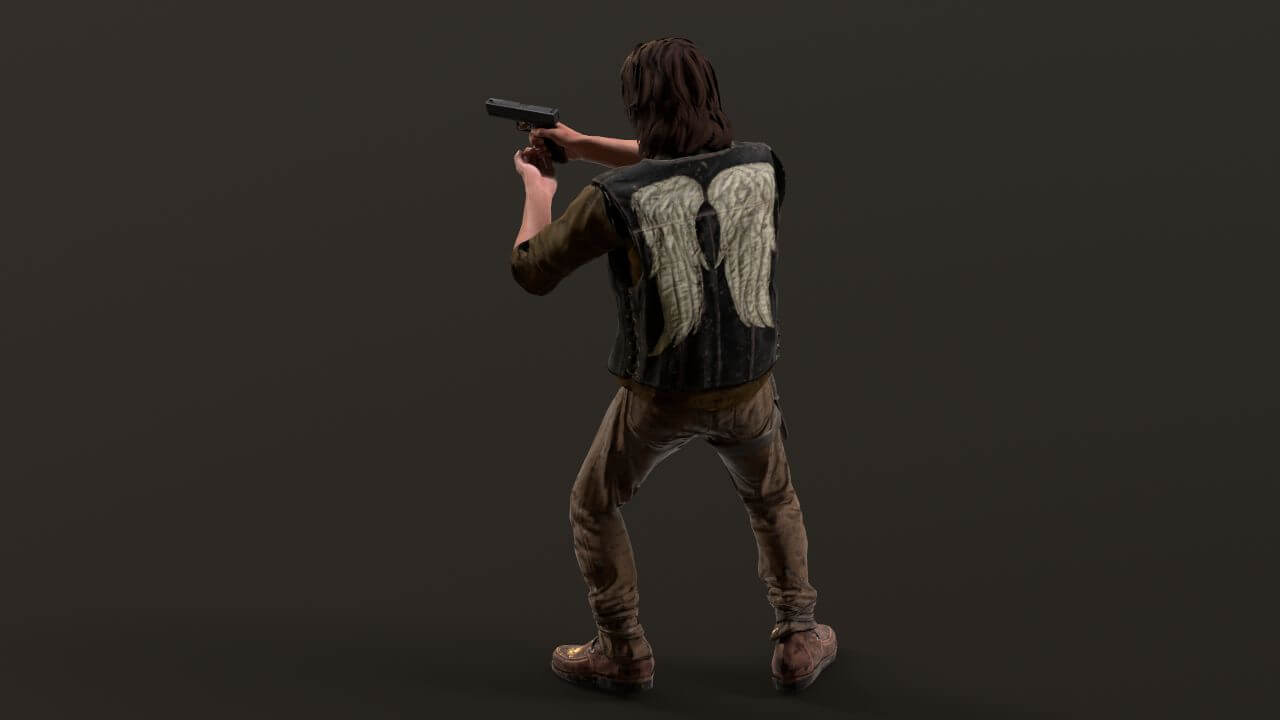 Daryl Dixon Renderable PBR Game Ready - 3D Model by danyelon