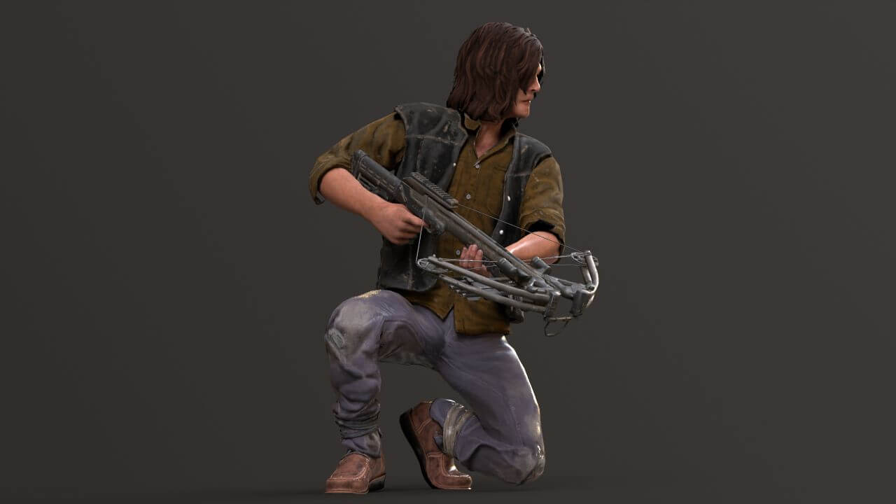 Daryl Dixon Renderable PBR Game Ready - 3D Model by danyelon