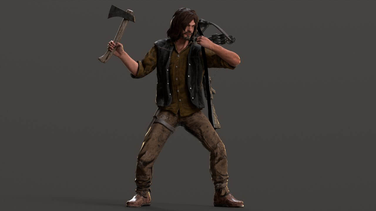 Daryl Dixon Renderable PBR Game Ready - 3D Model by danyelon