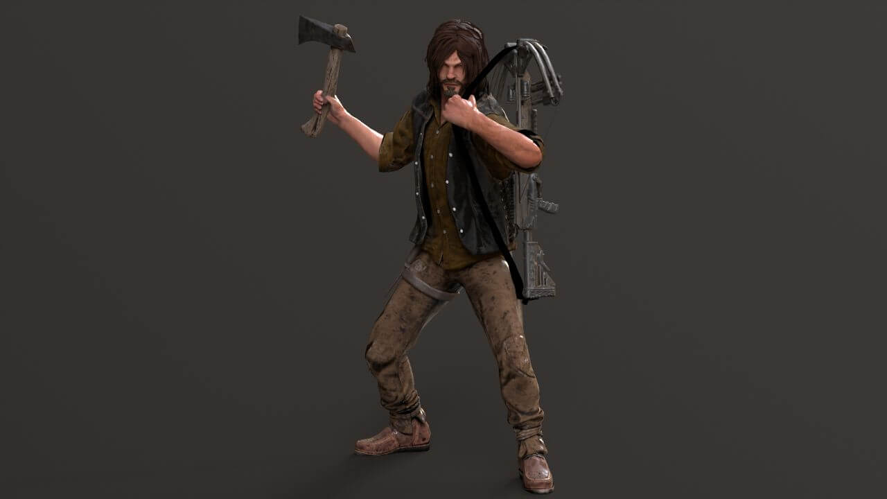 Daryl Dixon Renderable PBR Game Ready - 3D Model by danyelon