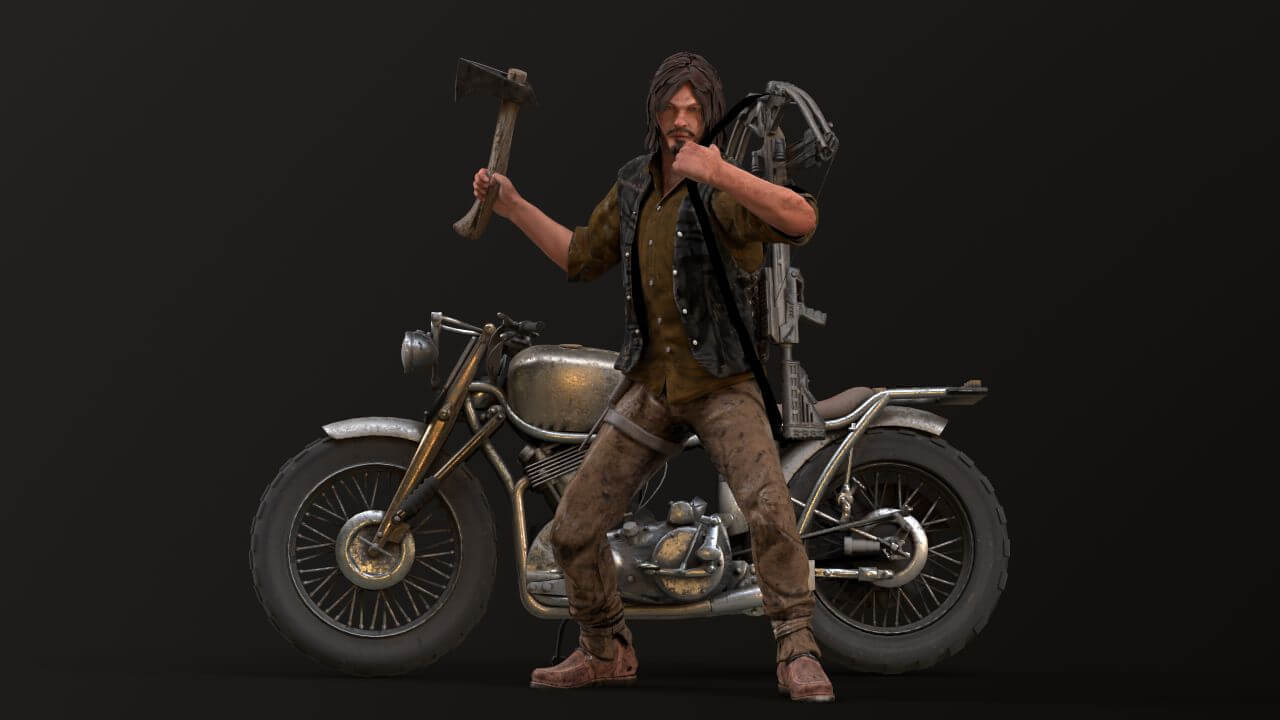 Daryl Dixon Renderable PBR Game Ready - 3D Model by danyelon