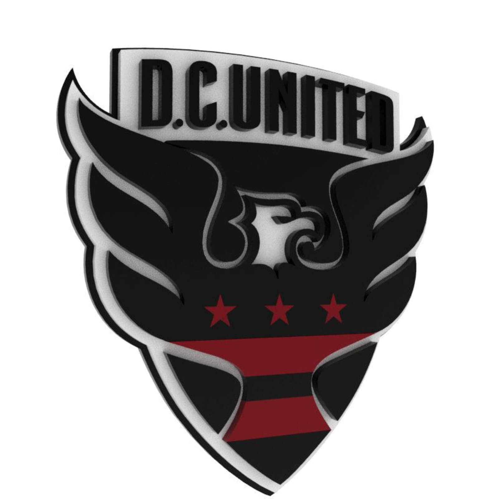 DC United Logo Keychan Printable - 3D Print Model by danyelon