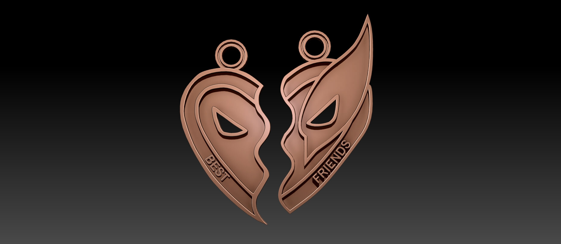 Deadpool 3 Necklace Printable and Renderable - 3D Model by danyelon