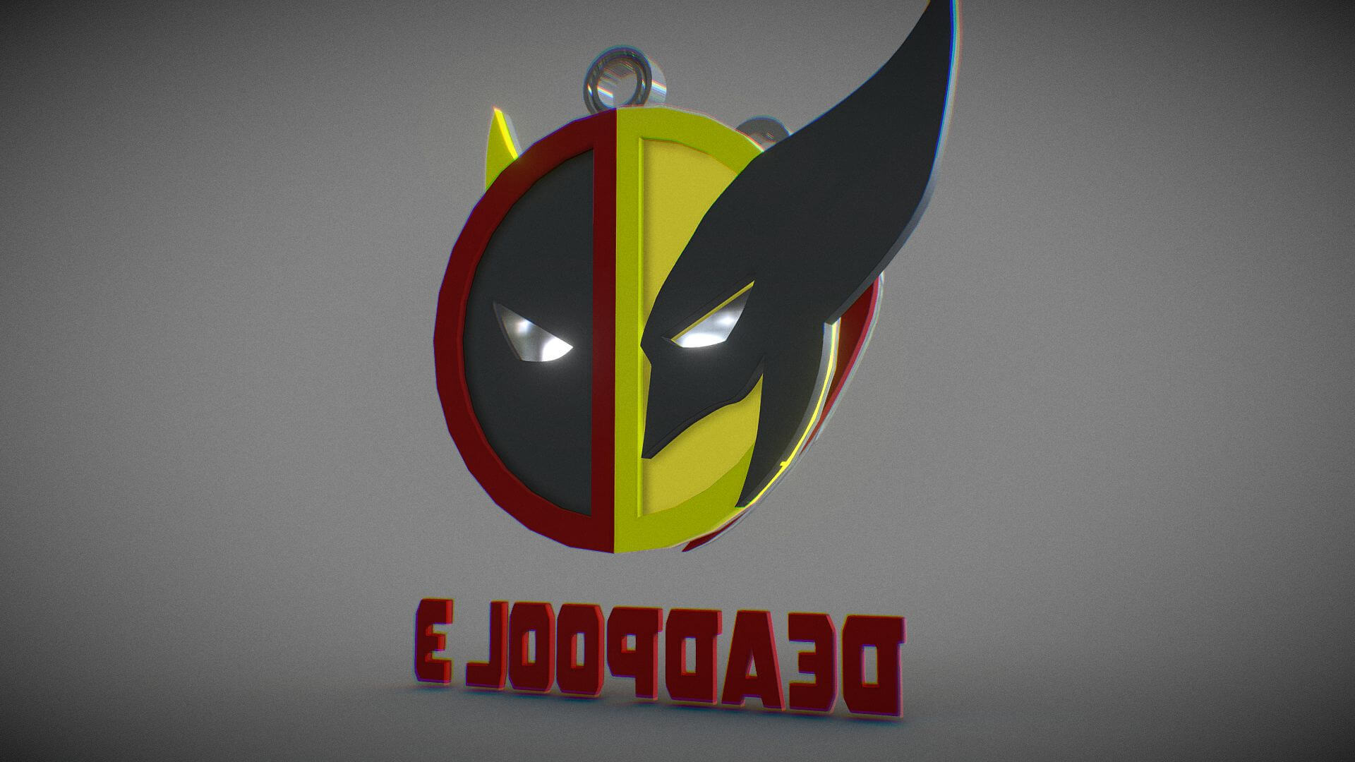 Deadpool 3 Necklace Printable and Renderable - 3D Model by danyelon