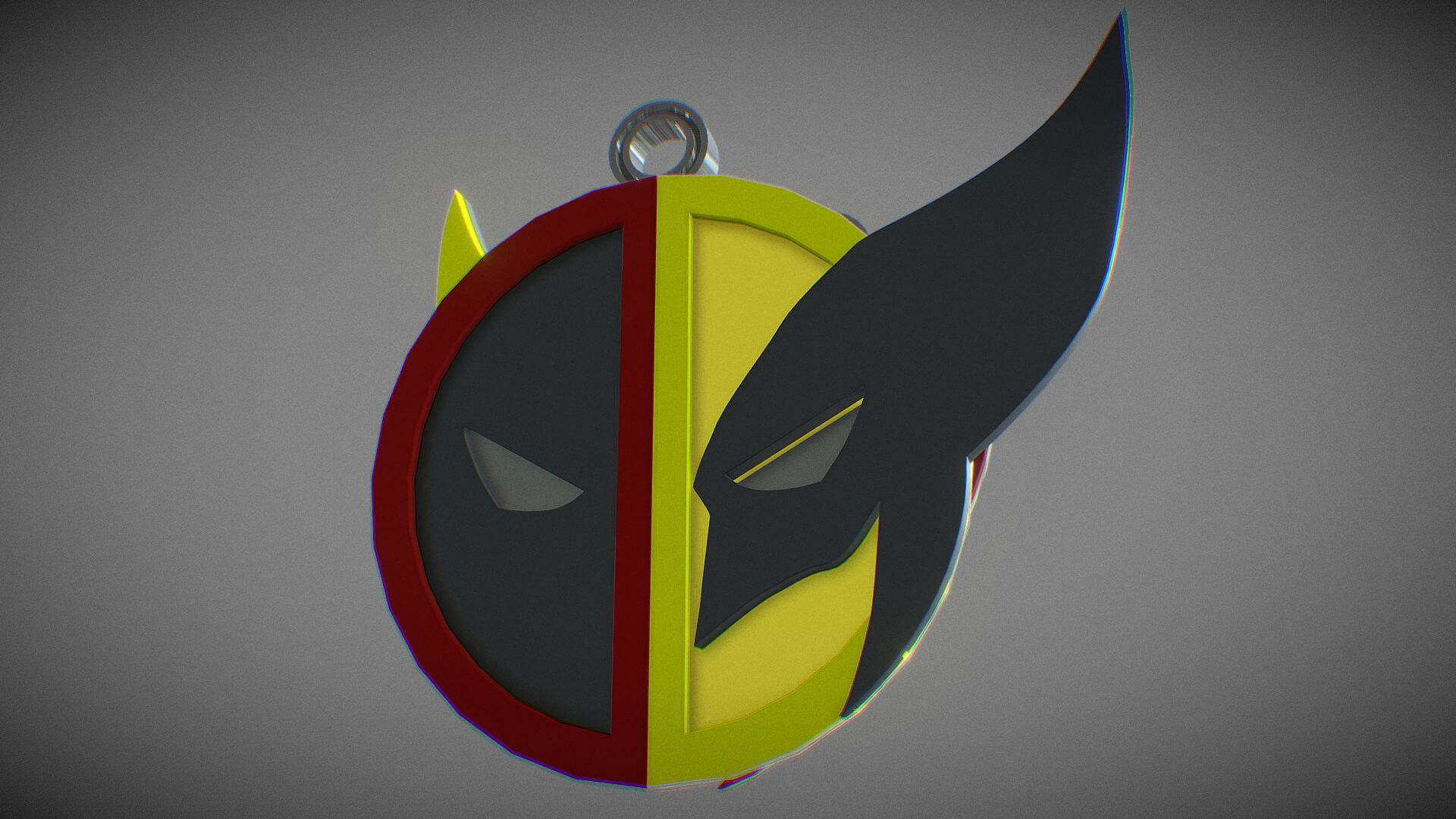 Deadpool 3 Necklace Printable and Renderable - 3D Model by danyelon