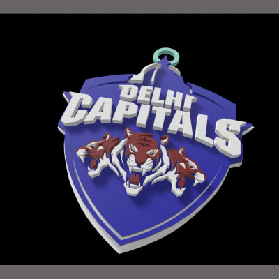Delhi Capitals Badge Printable and Renderable - 3D Model by danyelon