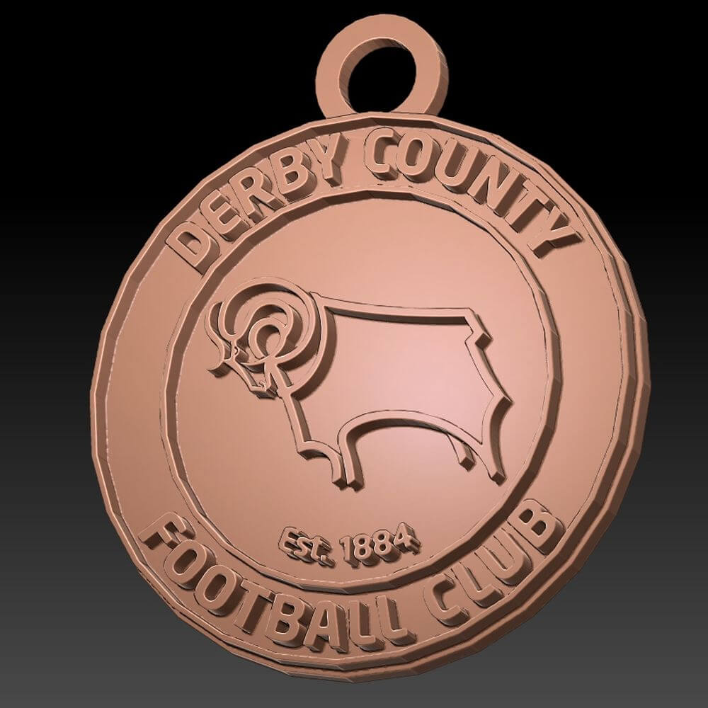 Derby County FC Keychan Logo Printable and Renderable - 3D Model by ...
