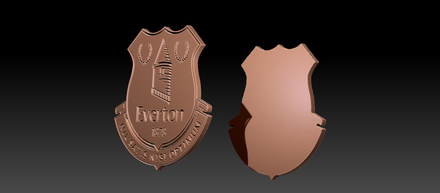 Everton FC Keychan Logo Printable and Renderable - 3D Print Model by ...