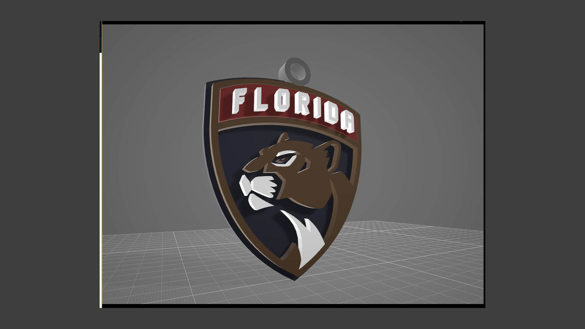 Florida Panthers Logo Shield Printable and Renderable Keycha - 3D Print ...