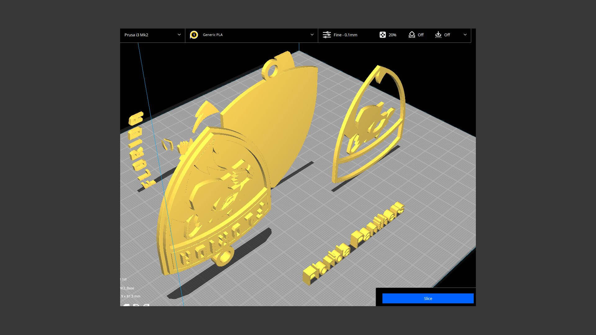 Florida Panthers Logo Shield Printable and Renderable Keycha - 3D Print ...