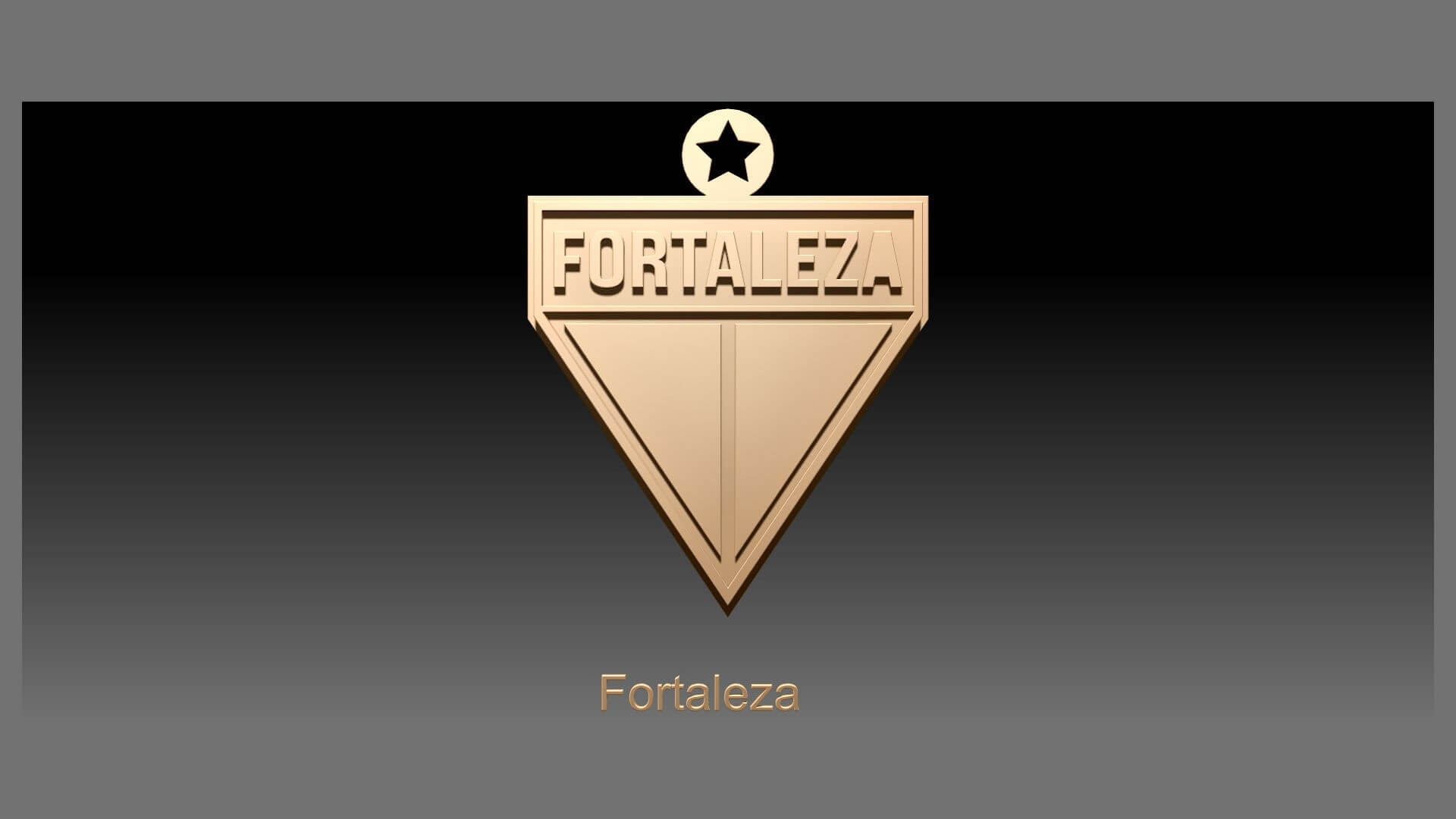 Fortaleza Logo Printable and Renderable Logo Shields Keychan - 3D Model ...