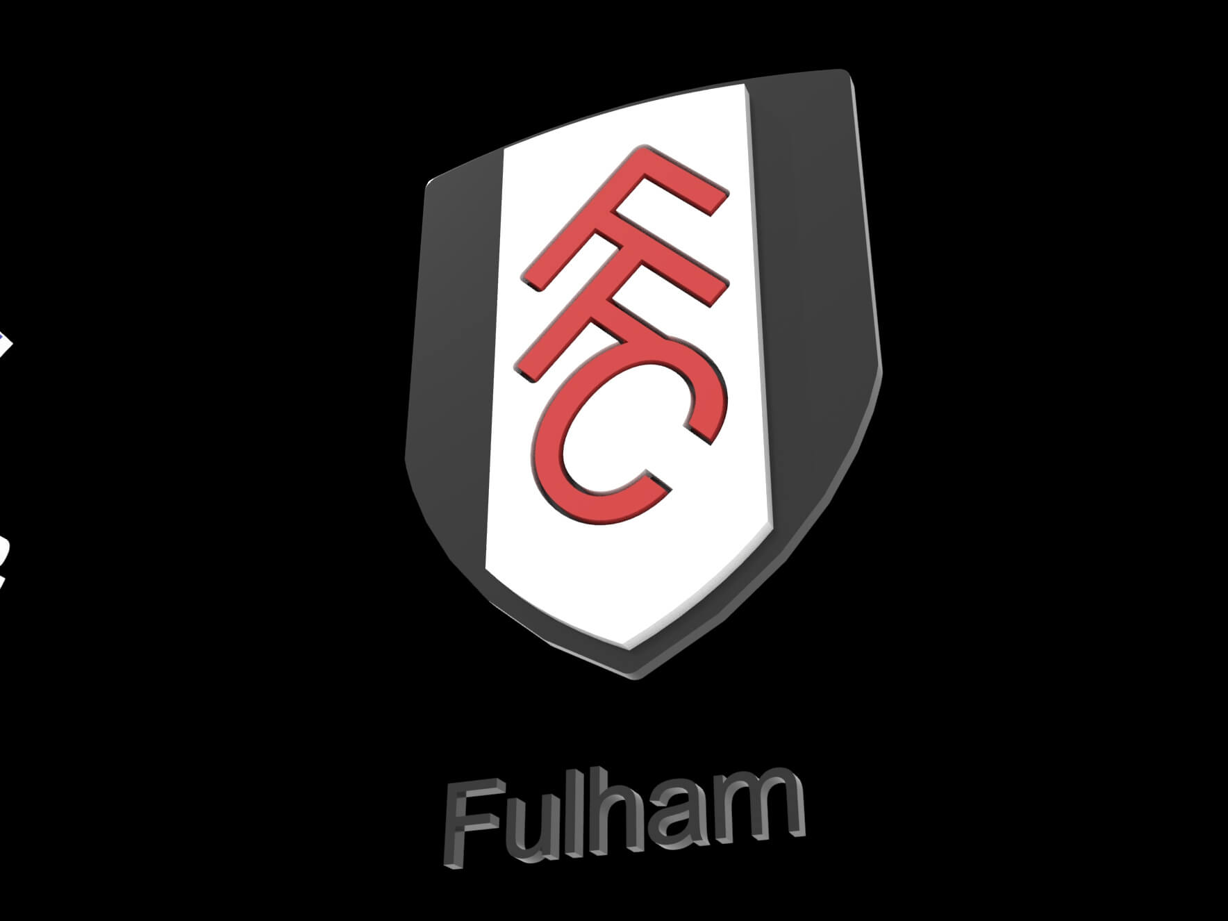 Fulham FC Keychan Logo Printable and Renderable - 3D Print Model by ...