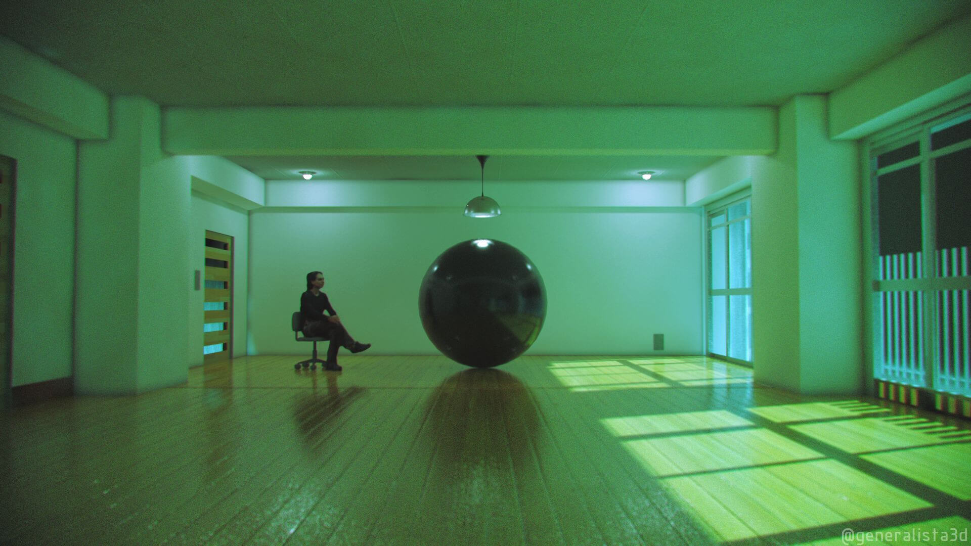 Gantz Room 3D Render, Digital Art by danyelon